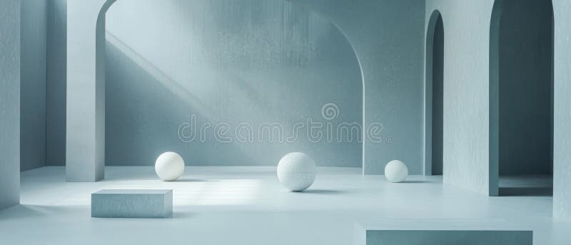 Architectural Surrealism Geometric Shapes and Minimalist Design in Open ...