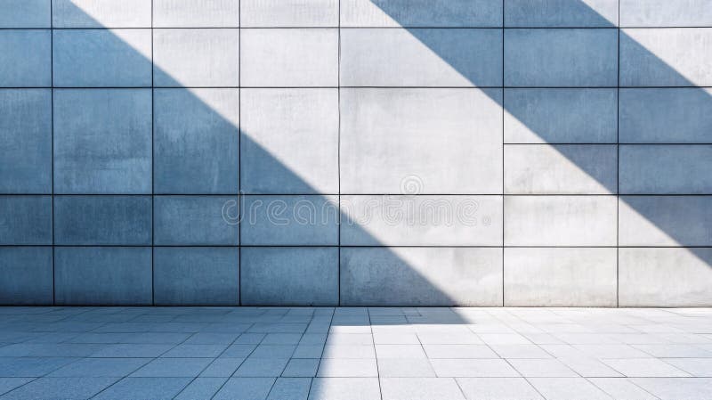 Architectural View Features a Concrete Facade with Bold Shadows ...