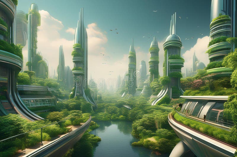 An Architectural Visualization of a Futuristic Cityscape with ...