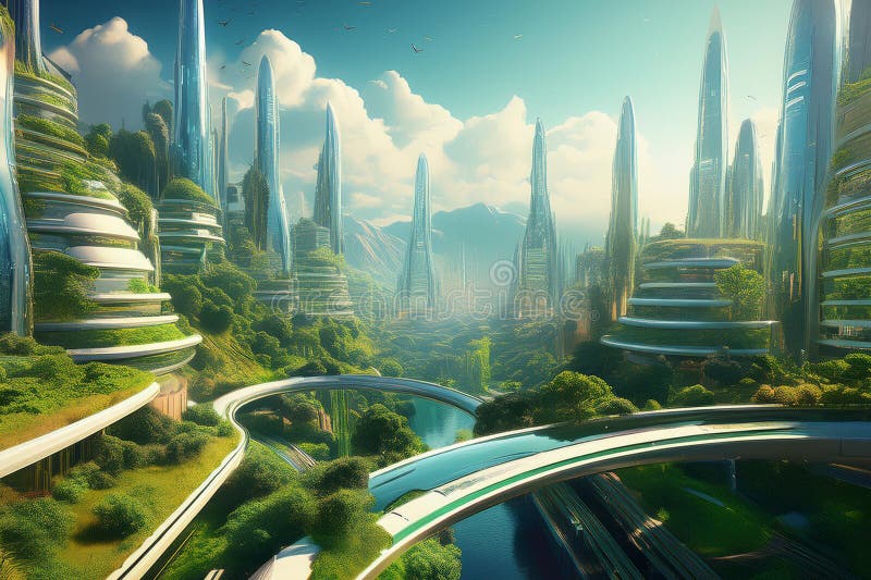An Architectural Visualization of a Futuristic Cityscape with ...