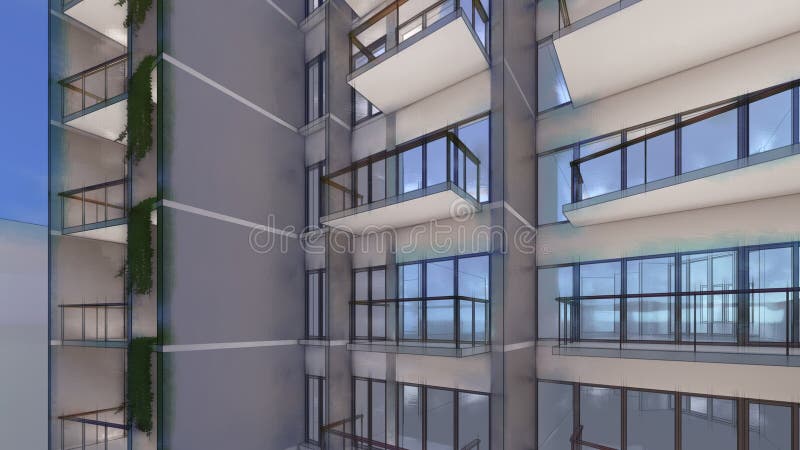 Architectural Visualization of a High Rise Building with Trellis ...