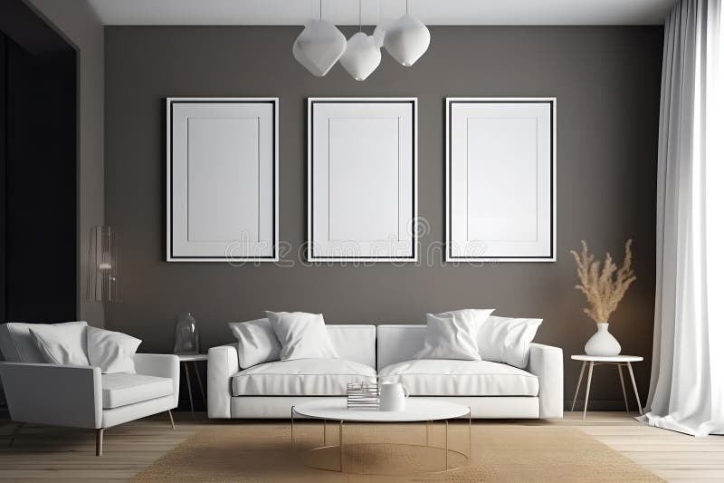 Architectural Visualization of a Modern Living Room. Soft Shadows, Pure ...