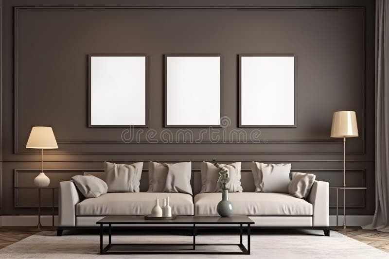 Architectural Visualization of a Modern Living Room. Soft Shadows, Pure ...