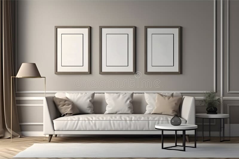 Architectural Visualization of a Modern Living Room. Soft Shadows, Pure ...