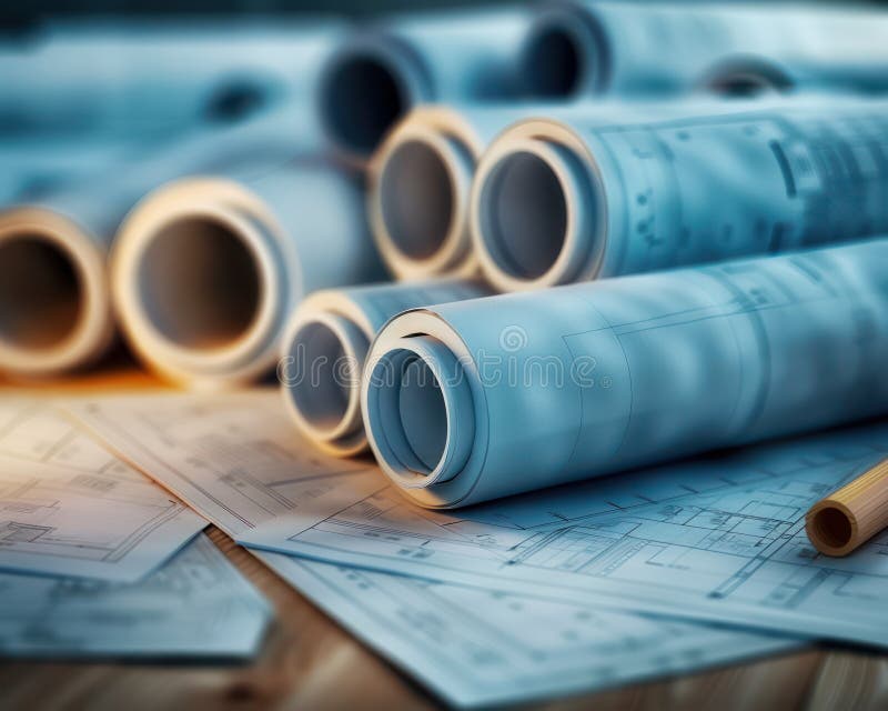 Architectural Wall Blueprint Decor Modern Home Design, Image Wall ...