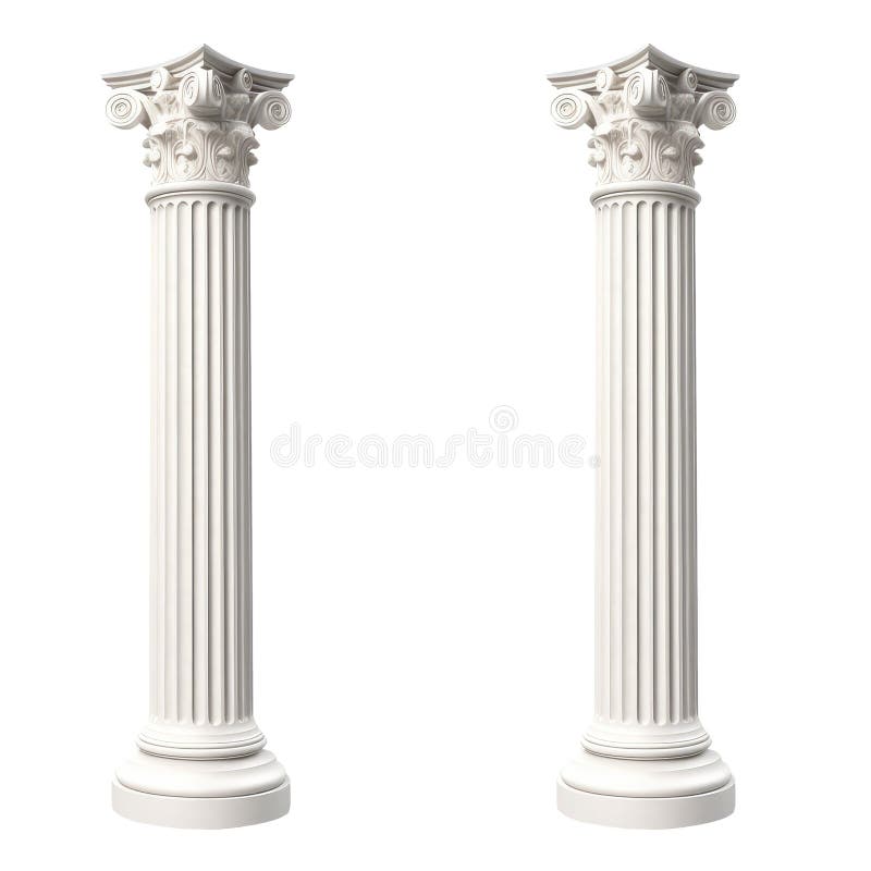 Architectural White Column Ionic Order Isolated on Transparent Png ...