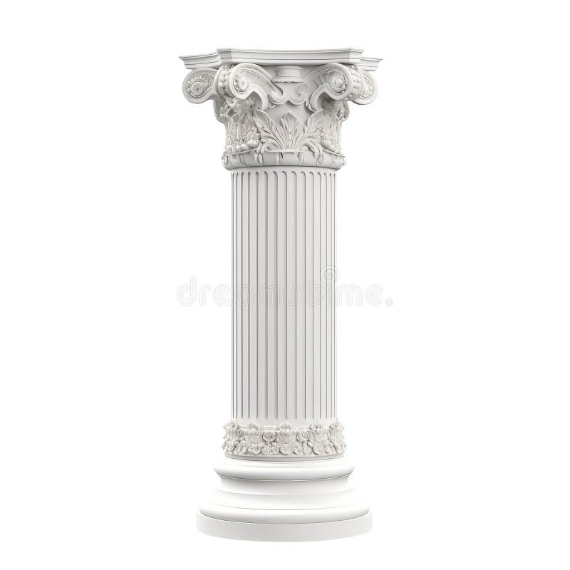 Architectural White Column Ionic Order Isolated on Transparent Png ...