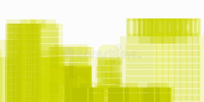 Yellow Architectural Work of Draw in White Soft Environment Stock ...