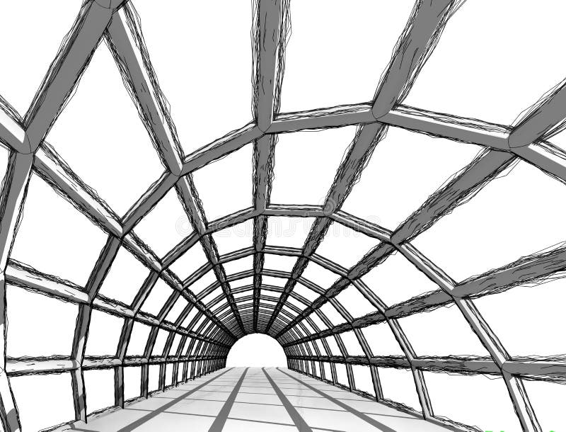 Architecturale Tekening En Perspectief Vector Illustratie ...