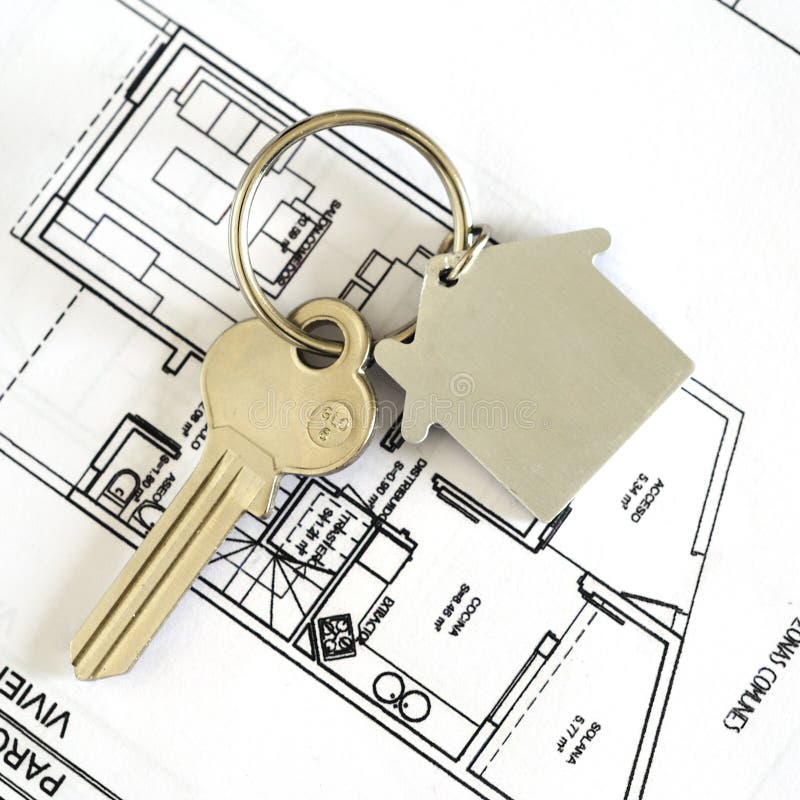 Keys House Dream Home Plans Stock Photo - Image of drafting, design ...