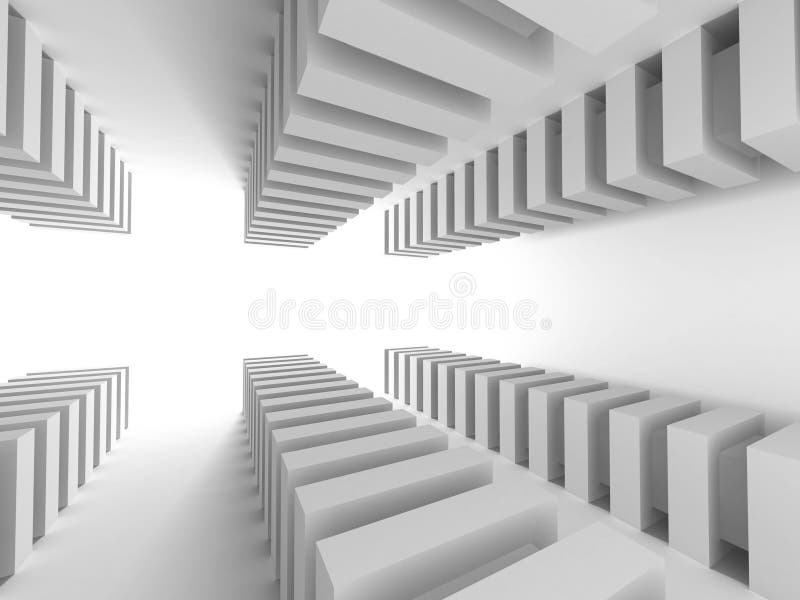 Architecture Abstract Background. Empty White Room Stock Illustration ...
