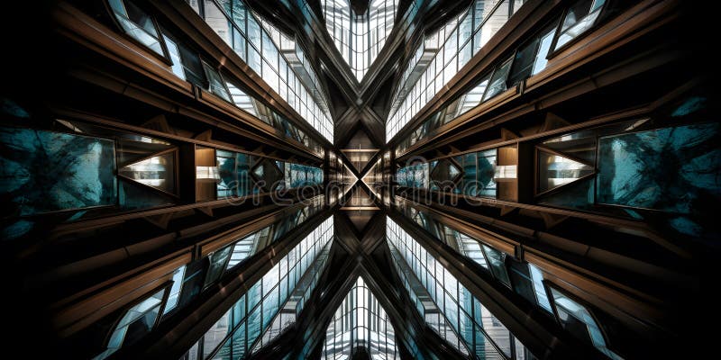 Architecture Abstract Lines Patterns Symmetry Hyper-reali Generative AI ...