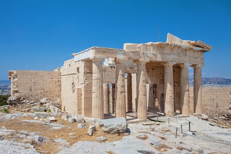 Architecture on the Acropolis Hill in Athens, Greece Stock Image ...
