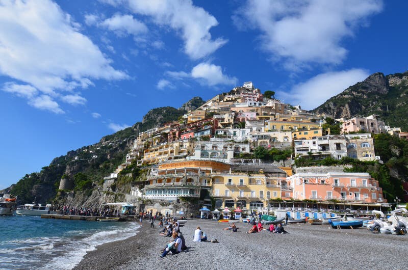 Positano from the Beach editorial stock image. Image of coast - 34607814