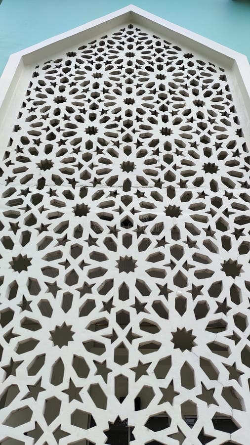 The Architecture of an Amazing Mosque Building Wall Stock Image - Image ...