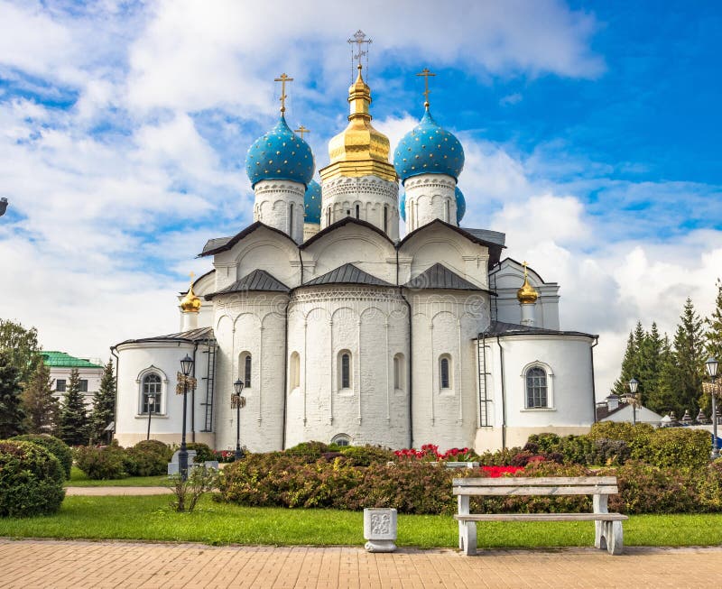 Architecture of the Ancient Kazan Kremlin. Kazan Stock Image - Image of ...