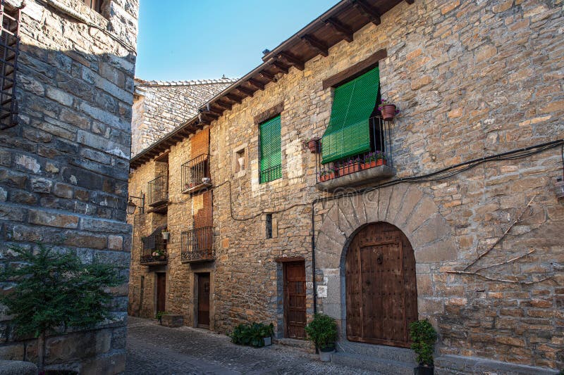 Architecture of an Ancient Spanish Village Stock Image - Image of ...