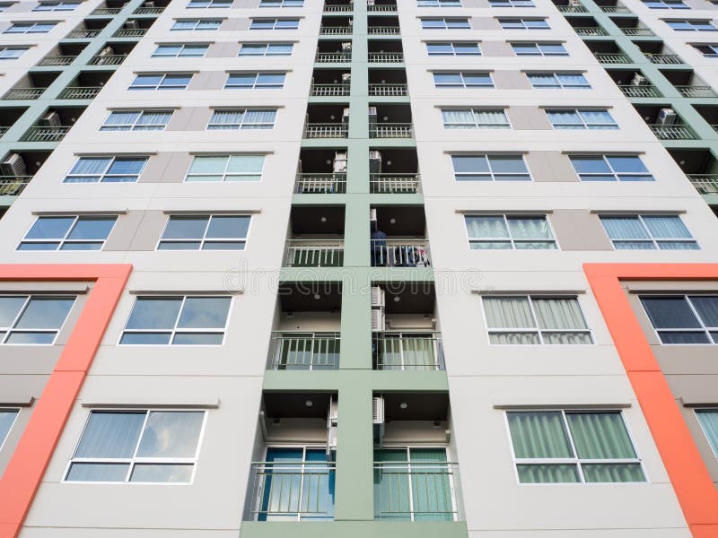 Architecture of Apartment Outside Background Stock Photo - Image of ...