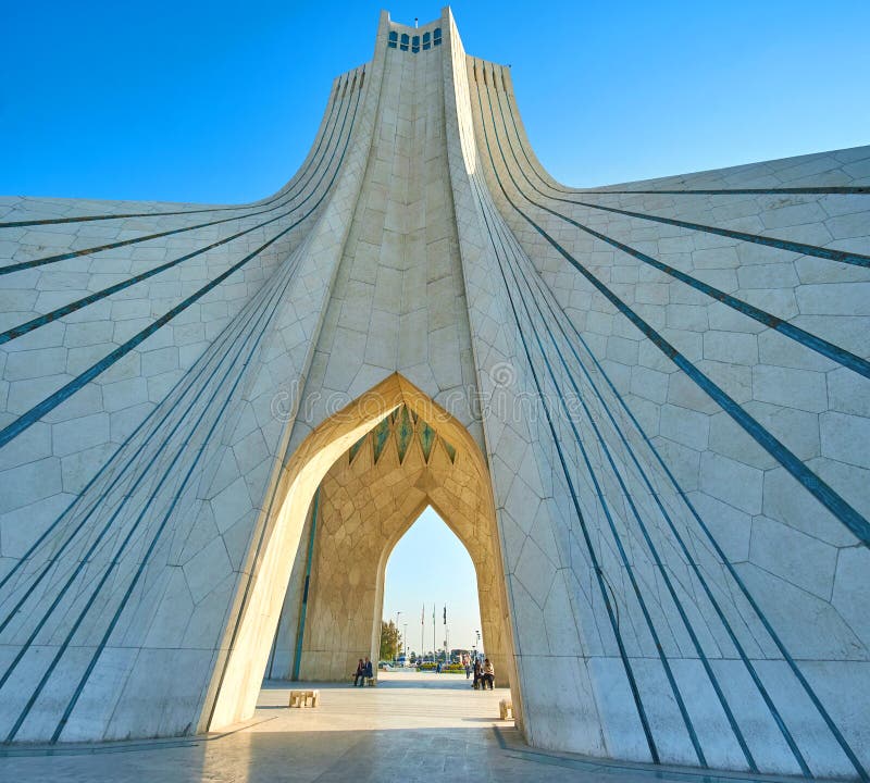 The Architecture of Azadi Tower in Tehran, Iran Editorial Stock Image ...