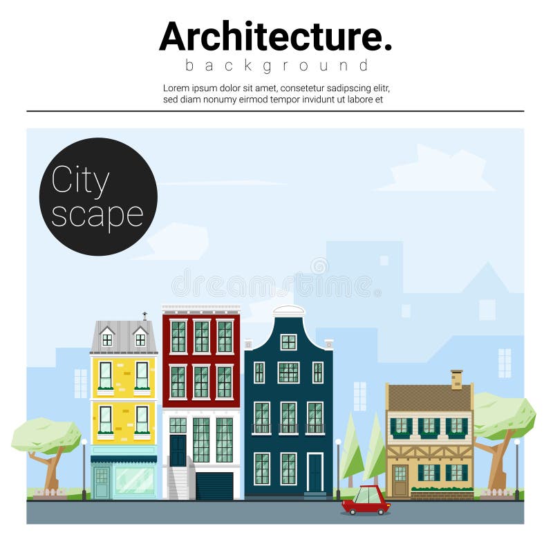 Architecture Background Cityscape 1 Stock Vector - Illustration of ...