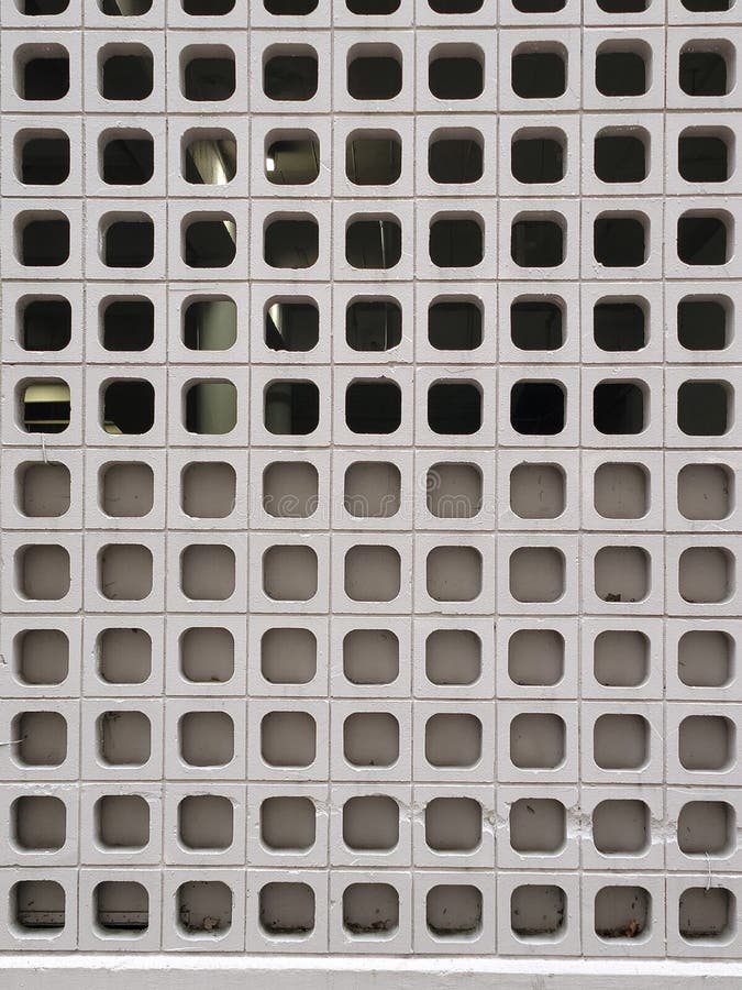 Architecture Background-wall Made of Open Square Blocks Stock Photo ...
