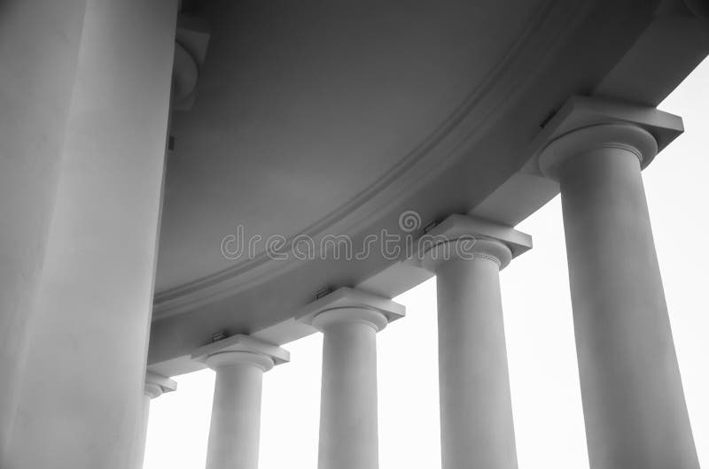 Architecture Black and White Background Classic Construction with ...