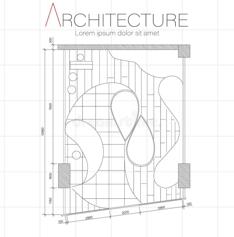 Architecture Blueprint Plan of Beauty Boutique with Fluid Shape ...