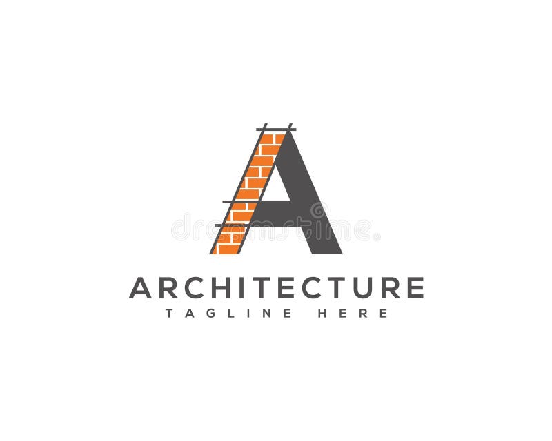 Architecture and Brick Wall Construction Company Vector Logo with ...