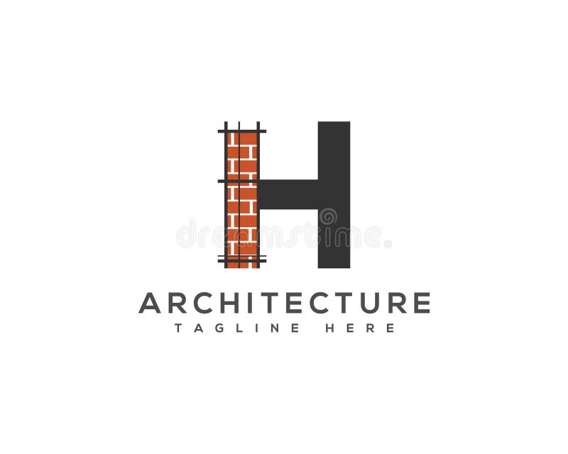 Architecture and Brick Wall Construction Company Vector Logo with ...