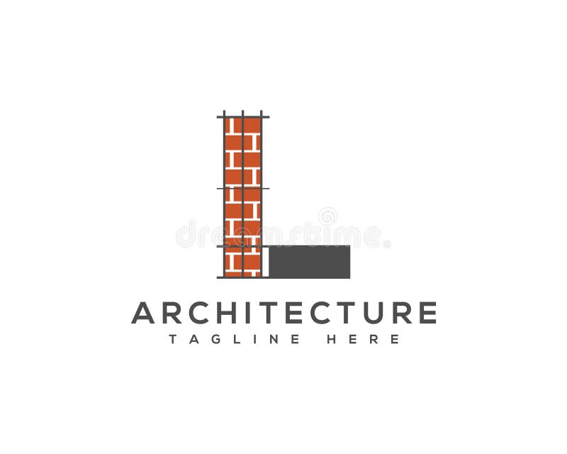 Architecture and Brick Wall Construction Company Vector Logo with ...