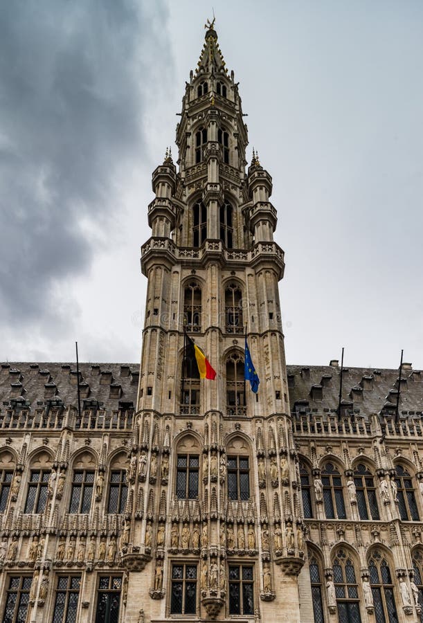 Architecture of Brussels, Historic Buildings and Streets Stock Image ...