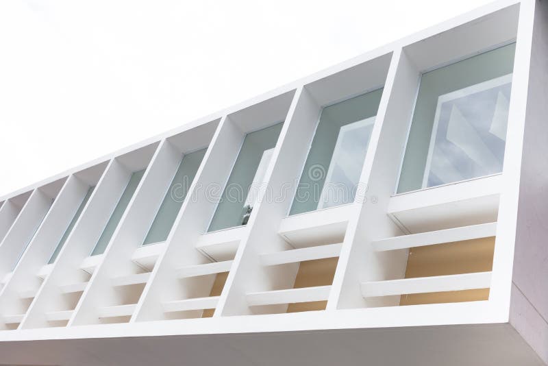 Architecture Build and Windows with White Cement Border Stock Photo ...