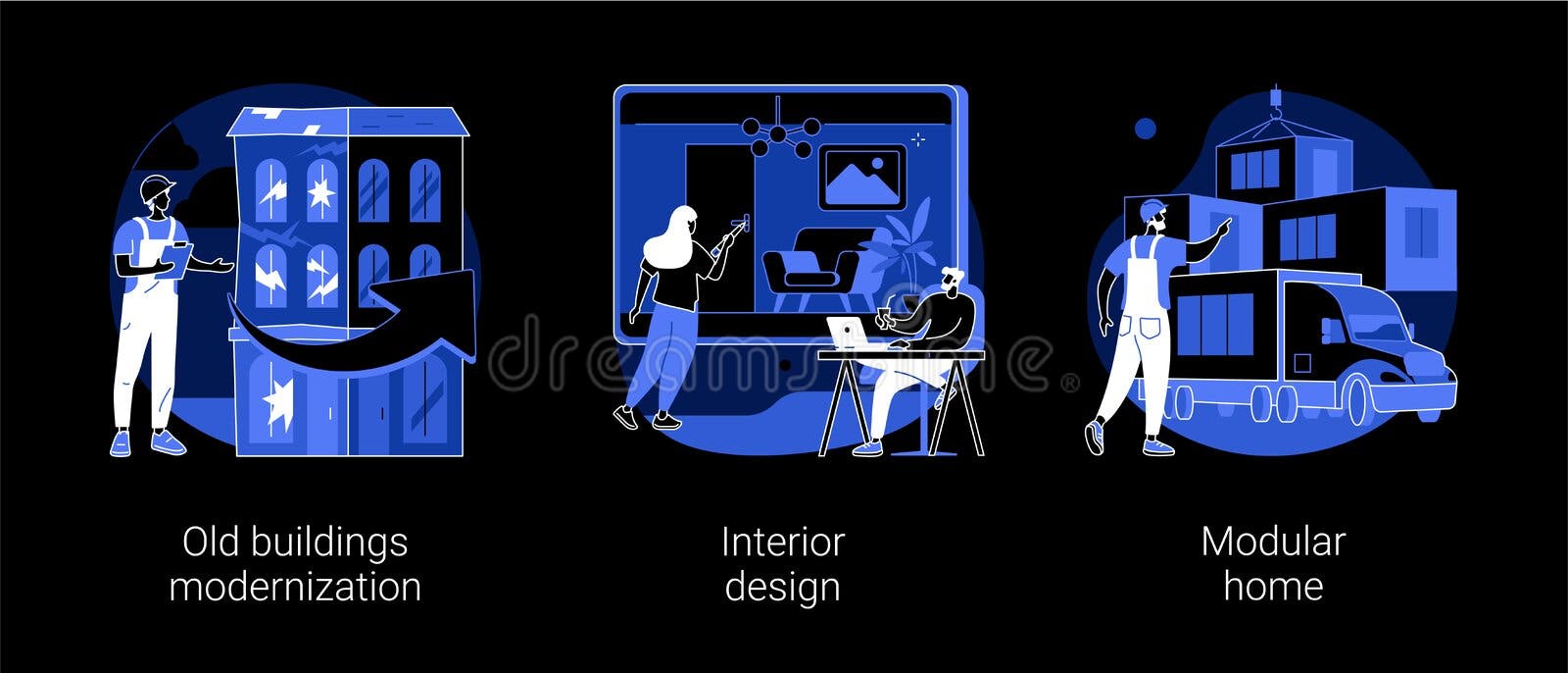 Modernization, Architecture Design Modern Poster Stock Illustration ...