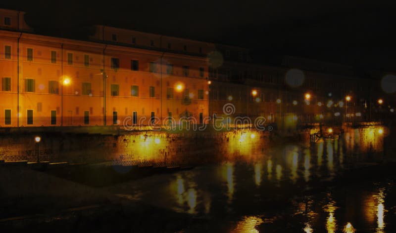 Architecture, Building, Canal Stock Image - Image of lights, exposure ...