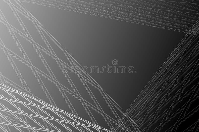 Abstract Architectural Background. Black Blueprint Stock Illustration ...