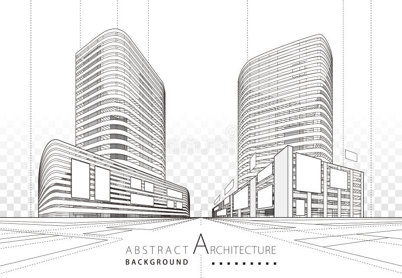Architecture Building Construction Perspective Design, Abstract Modern ...