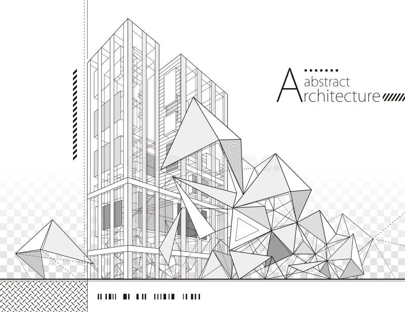 Architecture Building Construction Perspective Design, Abstract Modern ...