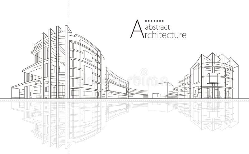 Architecture Building Construction Perspective Design, Abstract Modern ...