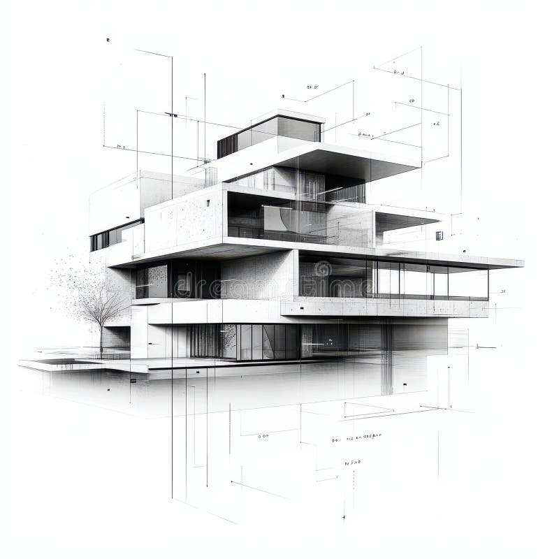 Architecture Building Construction Perspective Design and Modern Urban ...
