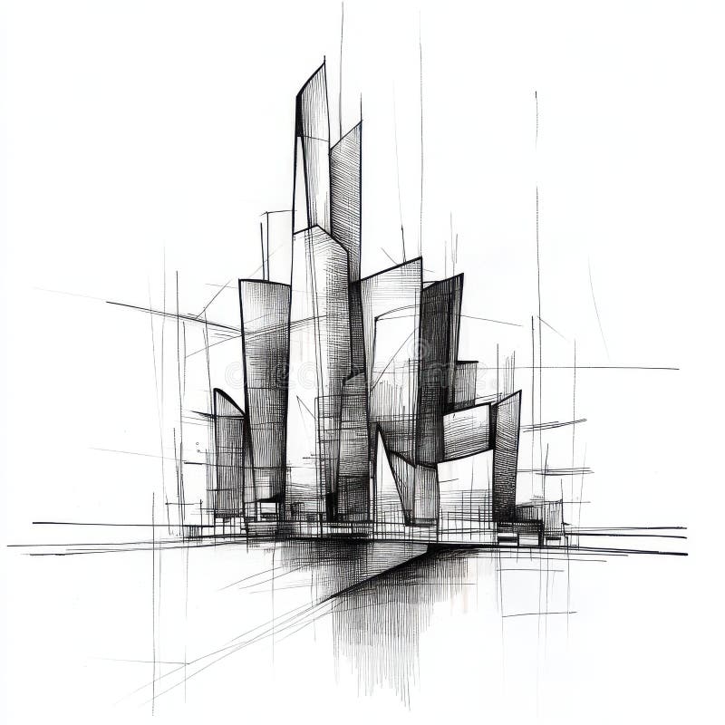 Architecture Building Construction Perspective Design and Modern Urban ...