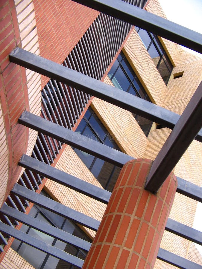 Architecture and Building Construction with Structural Steel and Red ...