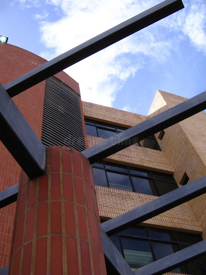 Architecture and Building Construction with Structural Steel and Red ...