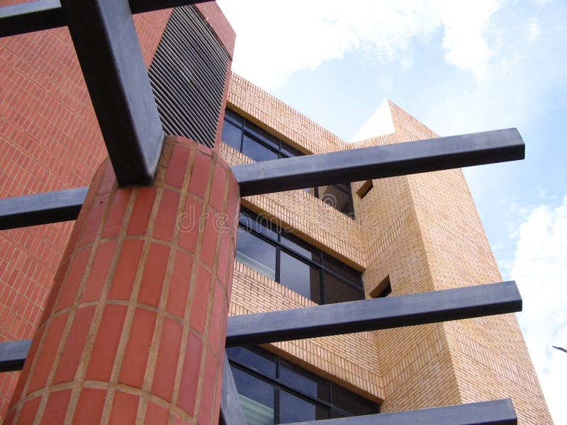 Architecture and Building Construction with Structural Steel and Red ...