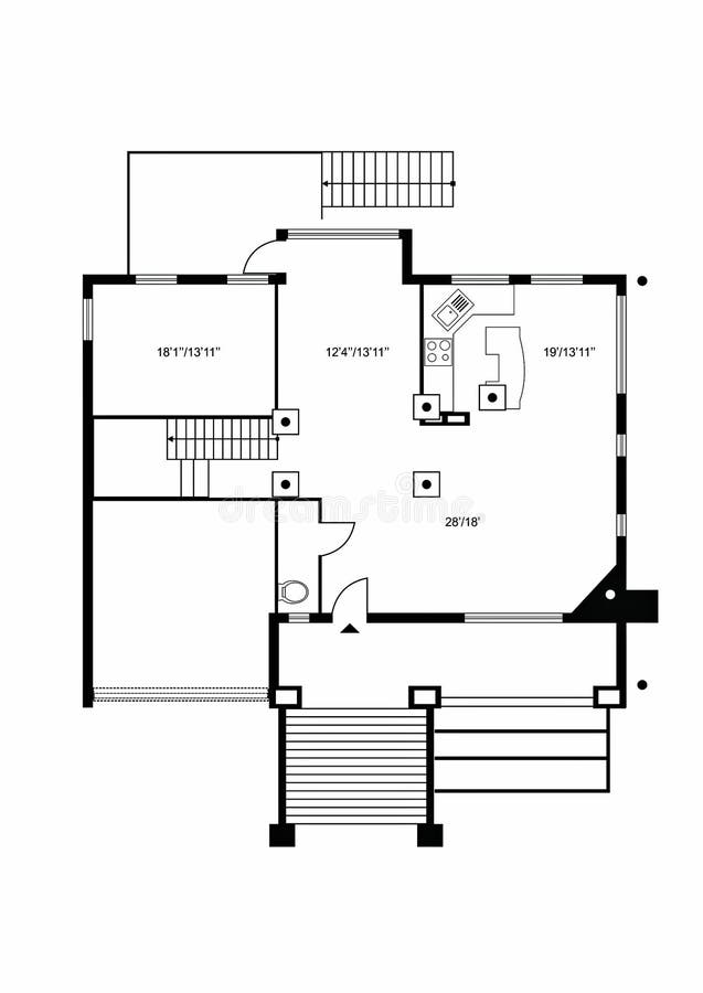 Floorplan stock illustration. Illustration of livingroom - 99752067