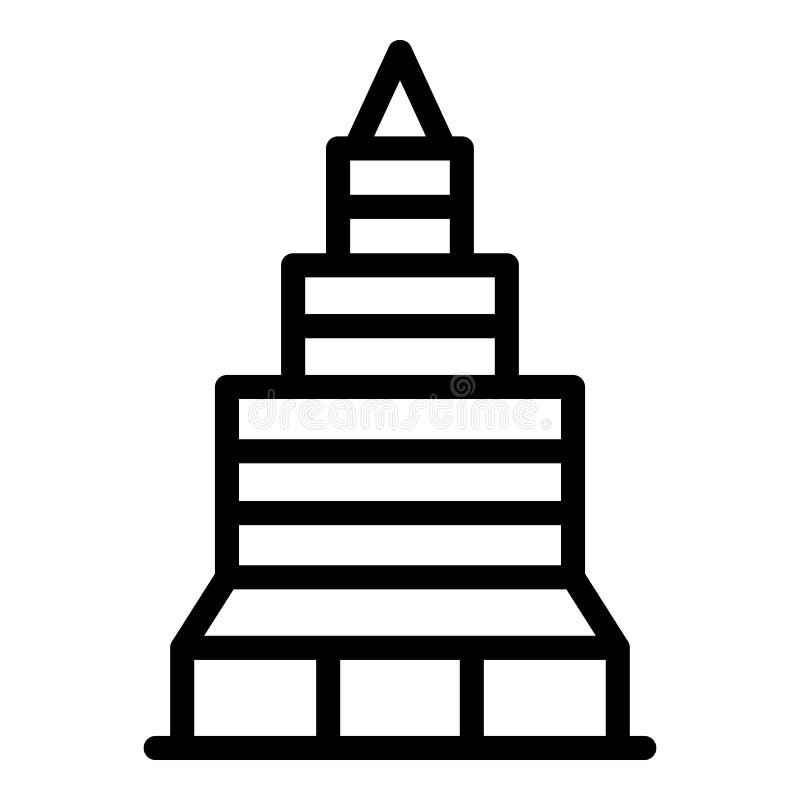 Architecture Building Icon Outline Vector. Modern Store Stock Vector ...