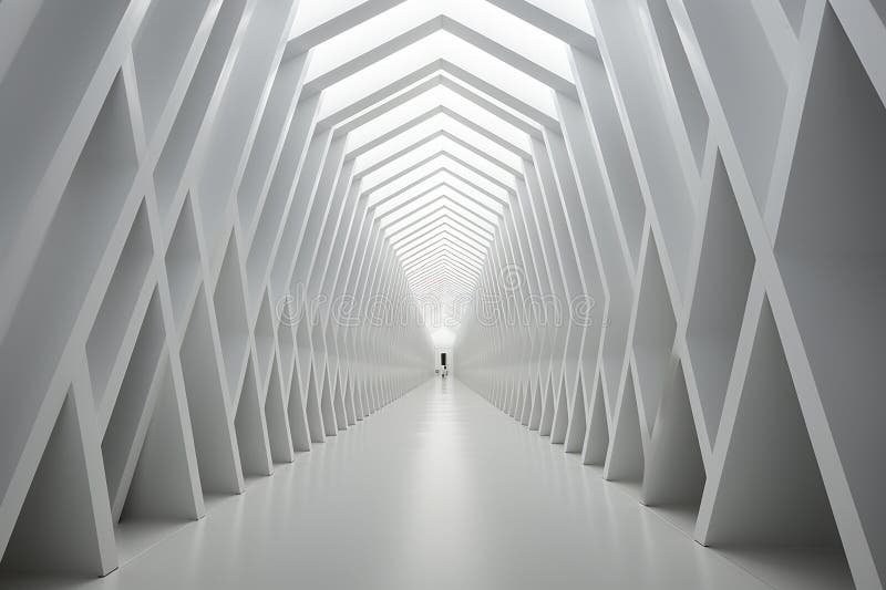 Architecture Building Minimalist and Surreal Design Bright Background ...