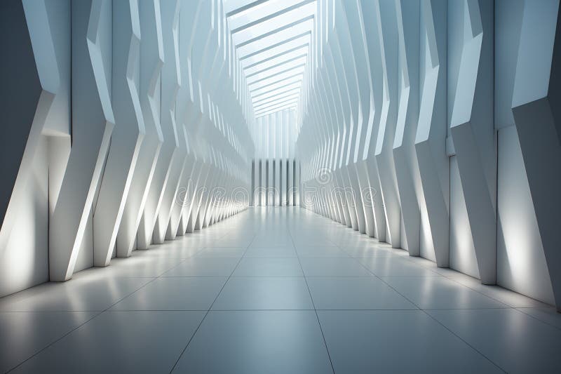 Architecture Building Minimalist and Surreal Design Bright Background ...