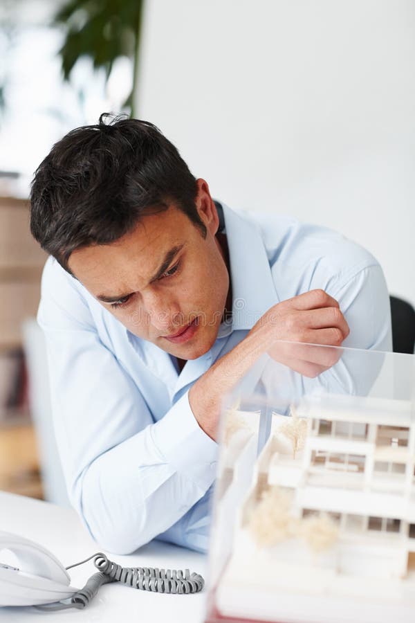 Architecture, Building Model and Man with 3d of Property Project, Real ...