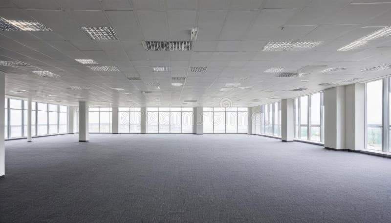 Architecture Building Office Empty Hall Transparent Glasses Hall ...