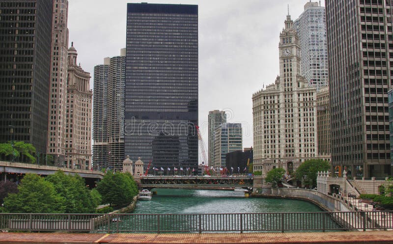 Architecture and Buildings of Chicago, Illinois Stock Image - Image of ...